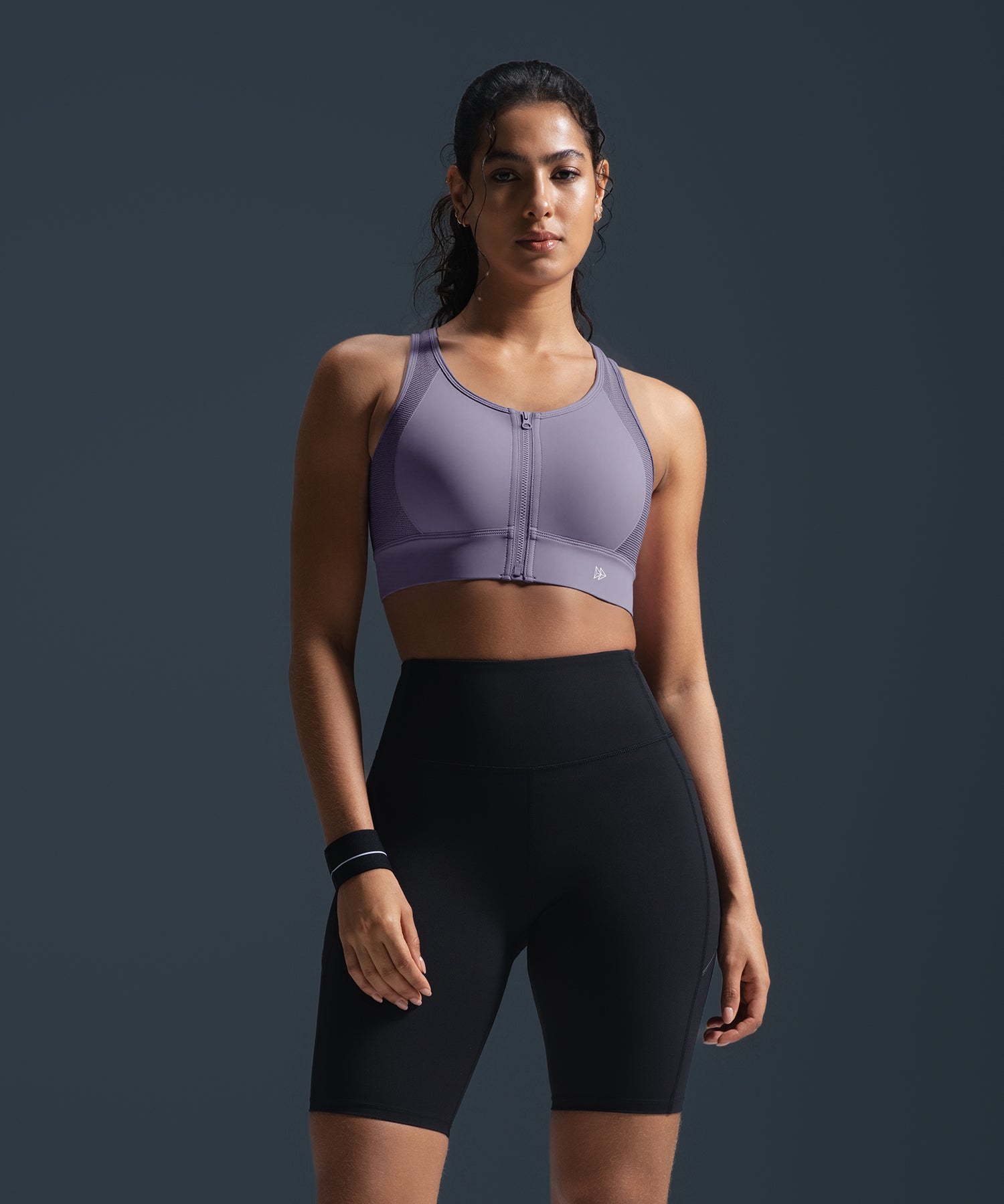 Enfold Zip-Front Mesh Racerback High-Support Bra for Larger Busts | Wo ...