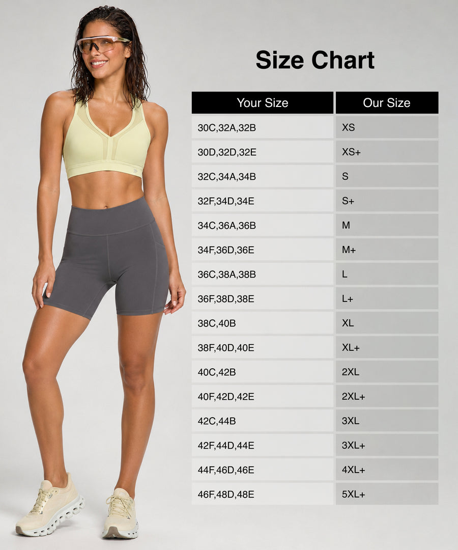 V-Neck Cross Back Padded Running Sports Bra Sale - Yvette