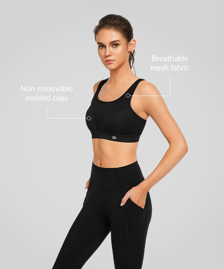 Power Adjustable Enhance Padded Running Bra | Women's High Support Spo ...